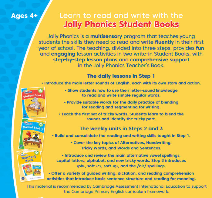 Jolly Phonics Student Book 1 new edition – ONLINE SCHOOL BOOK FAIRS