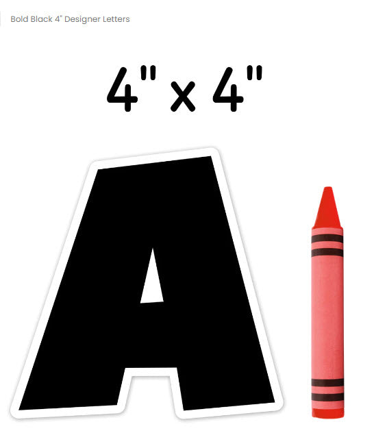 CTP Bold Black 4" Designer Letters – ONLINE SCHOOL BOOK FAIRS