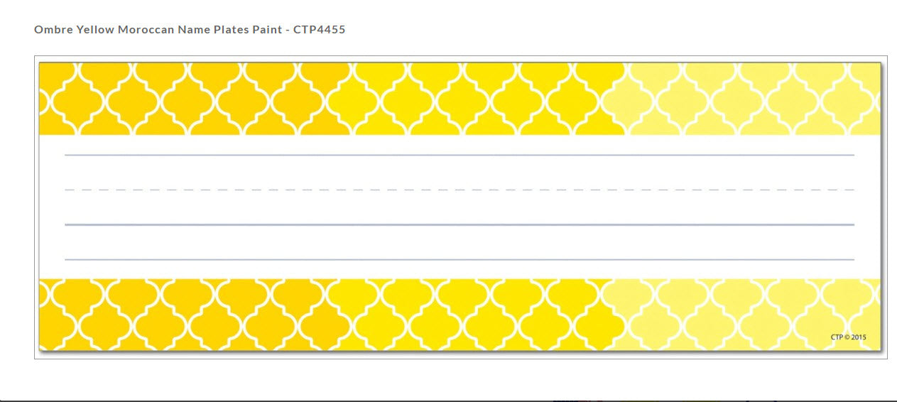 CTP Ombre Yellow Moroccan Name Plates Paint – ONLINE SCHOOL BOOK FAIRS